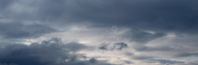 Ominous Sky with Dark Clouds. Dark Storm Clouds Covered the Sky Stock ...