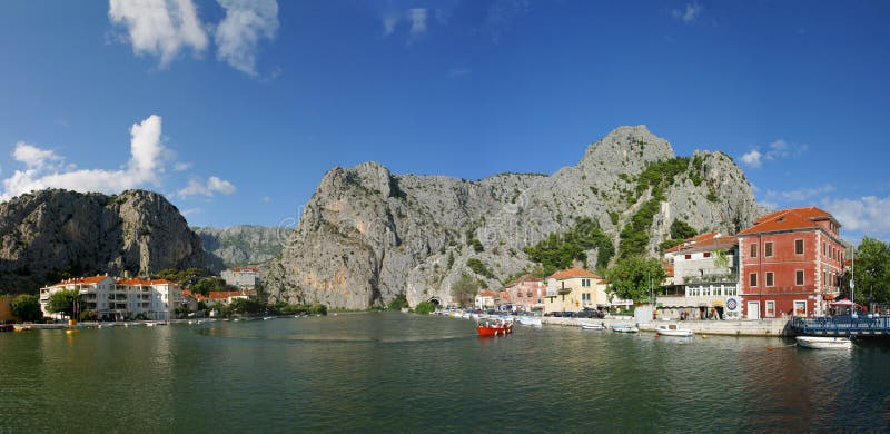 Omis Croatia stock image. Image of harbor, panoramic - 24819335