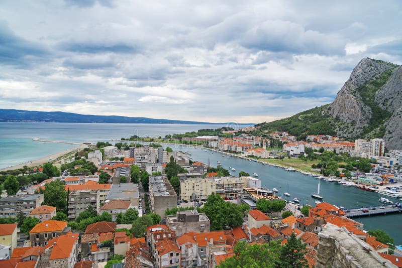 Omis in Croatia. stock image. Image of omis, omish, croatian - 128690131