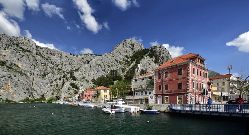 Impressive Omis Town Surrounded with Gorges, Over Cetina River ...