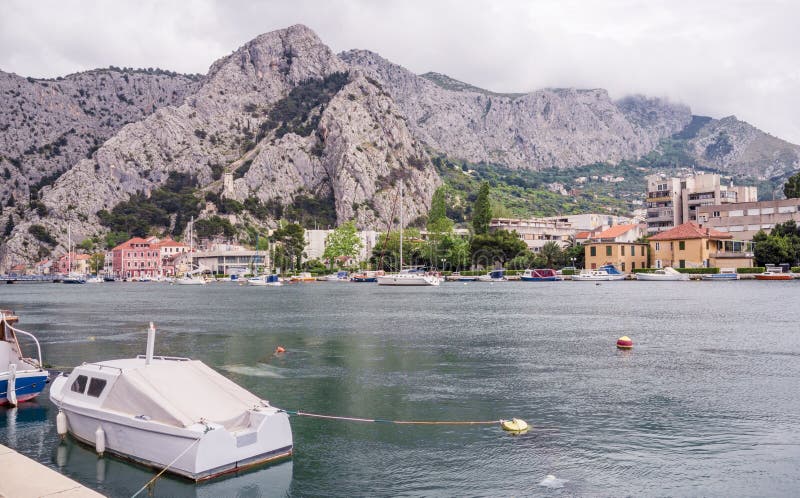 Omis town, Croatia stock photo. Image of town, croatia - 91866232