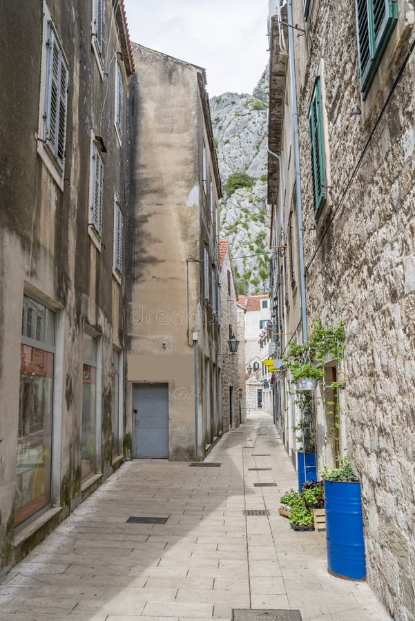 Omis Old Town, Tourist Resort at Sunny Summer Day, Panoramic View from ...