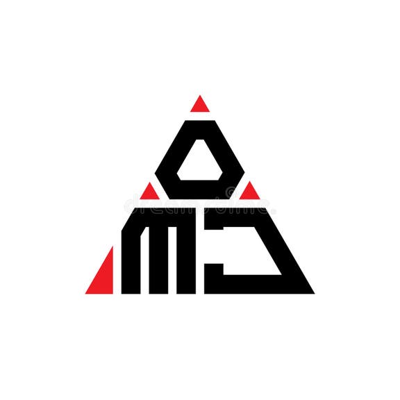 OMJ Triangle Letter Logo Design with Triangle Shape. OMJ Triangle Logo ...