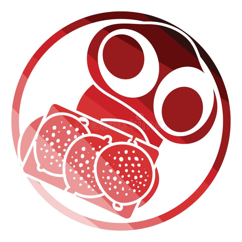 Omlet and sandwich icon stock vector. Illustration of cartoon - 119228296