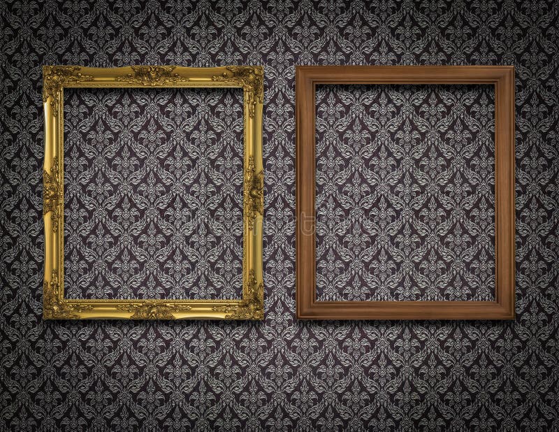 Omlijsting twee op de muur stock foto. Image of decoratief - 40297286