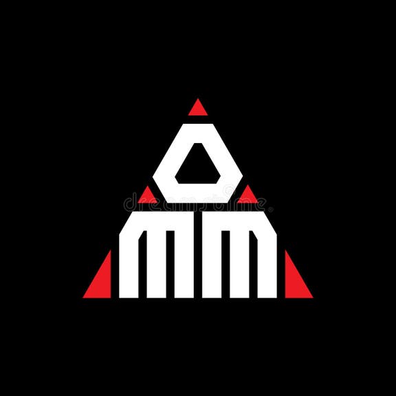OMM Triangle Letter Logo Design with Triangle Shape. OMM Triangle Logo ...