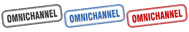 Omnichannel Square Isolated Sign Set. Omnichannel Stamp Stock Vector ...