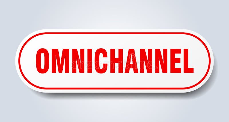 Omnichannel sticker. stock vector. Illustration of vector - 197149302