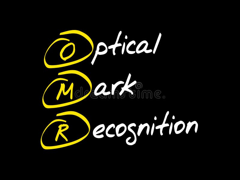 OMR - Optical Mark Recognition Acronym Stock Illustration ...