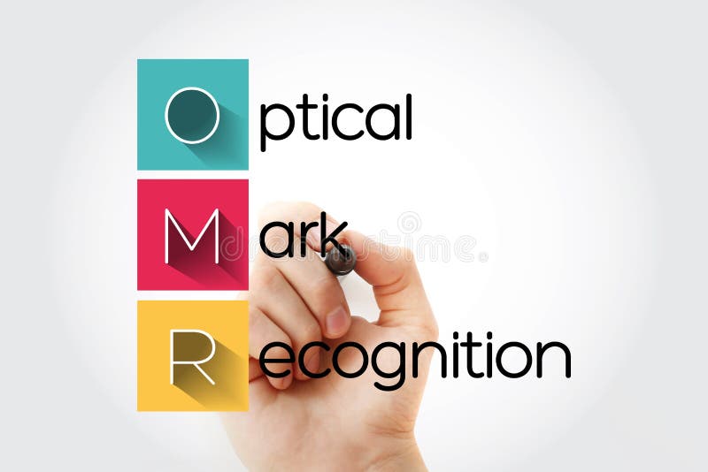 OMR - Optical Mark Recognition Acronym Stock Photo - Image of note ...