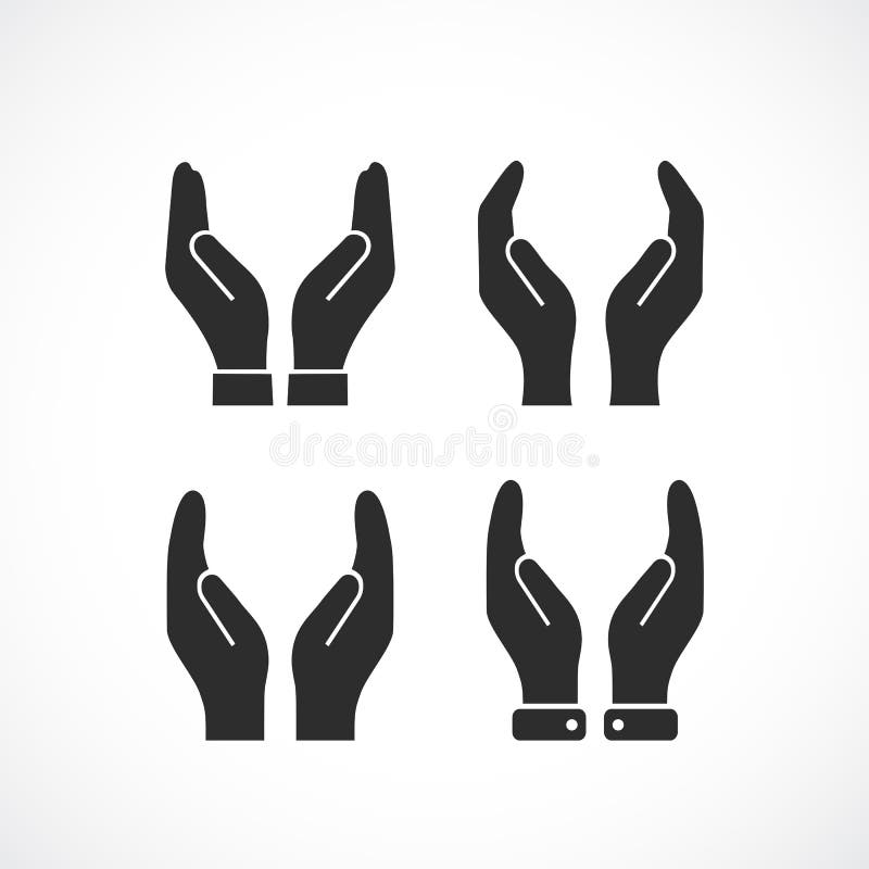 Symbol För Handvård Med Oljedroppe Stock Illustrationer - Illustration ...