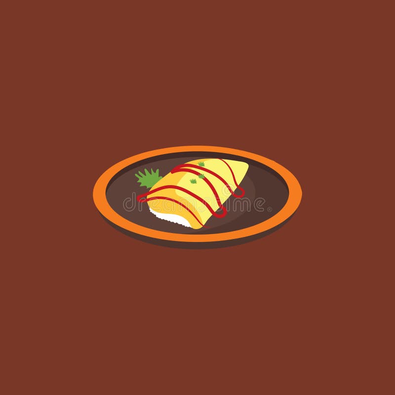 Omurice. Vector Illustration Decorative Design Stock Vector ...