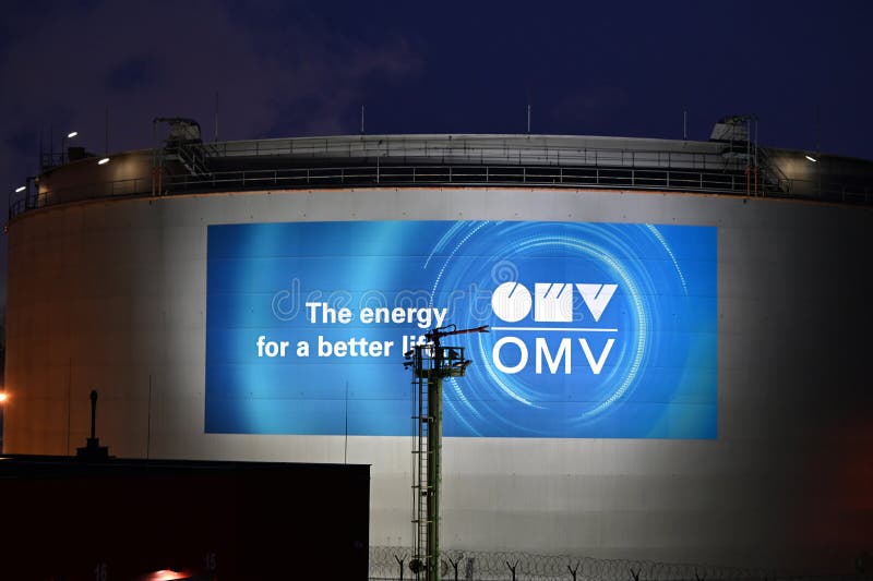 OMV Refinery in Schwechat at Night Editorial Photo - Image of evening ...