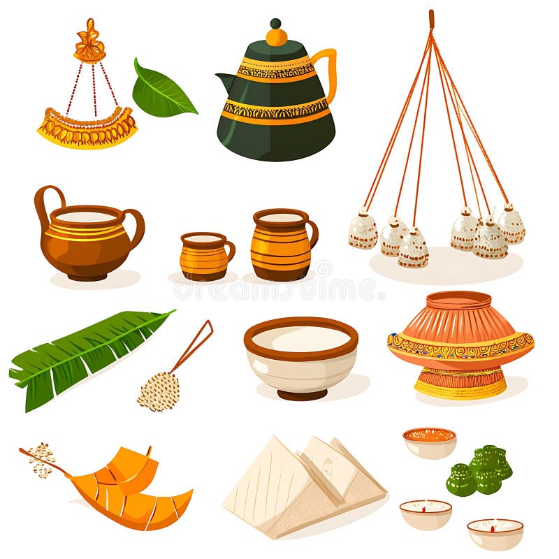 Onam Sadhya a Traditional South Indian Feast Illustration Stock ...