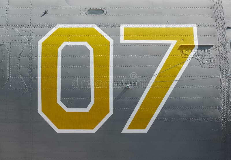 Onboard number stock photo. Image of clos, seven, plane - 79737548