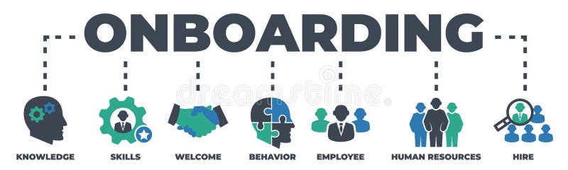 ONBOARDING Concept with Icons and Signs Stock Vector - Illustration of ...