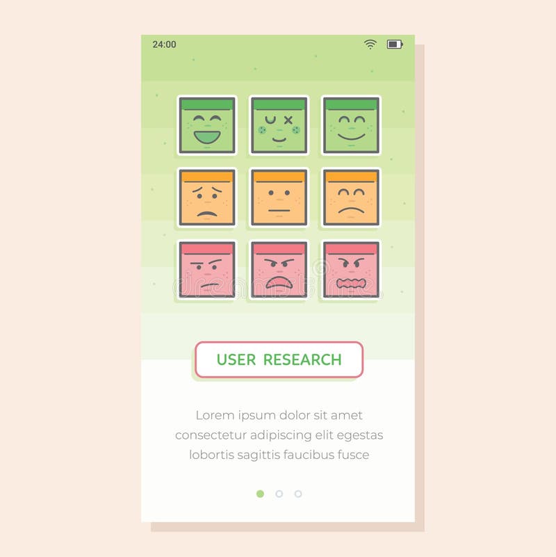 Onboarding Mobile Screen UX UI Sticky Notes Stock Vector - Illustration ...