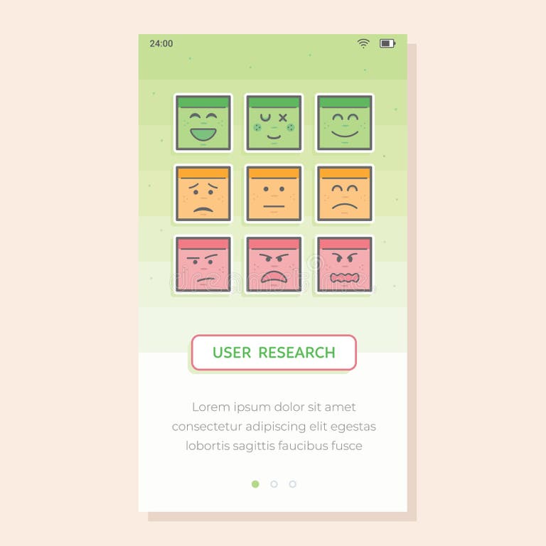 Onboarding Mobile Screen UX UI Sticky Notes Stock Vector - Illustration ...