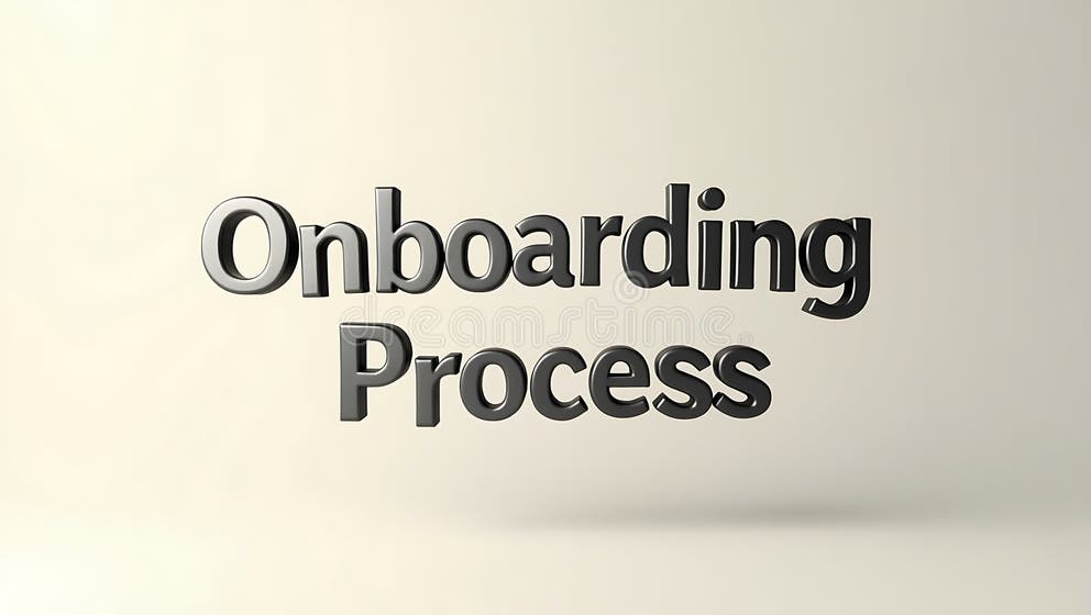 Onboarding Process Reflected in Bold Typography on a Minimal Background ...