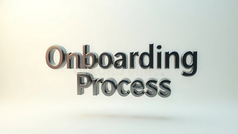Onboarding Process Typography with 3D Design Under Soft Lighting Stock ...