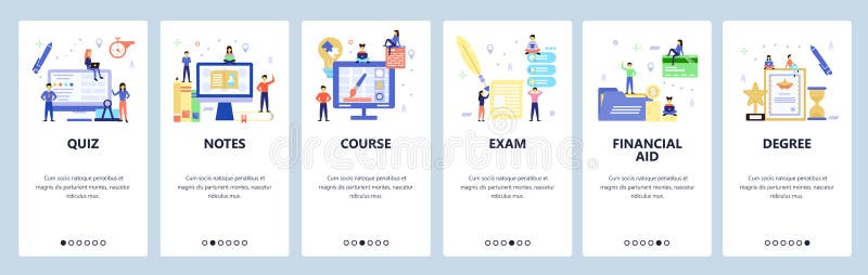 Website and Mobile App Onboarding Screens Vector Template Stock Vector ...