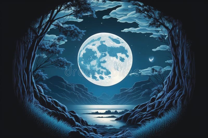 Once Blue Moon Stock Illustrations – 64 Once Blue Moon Stock ...