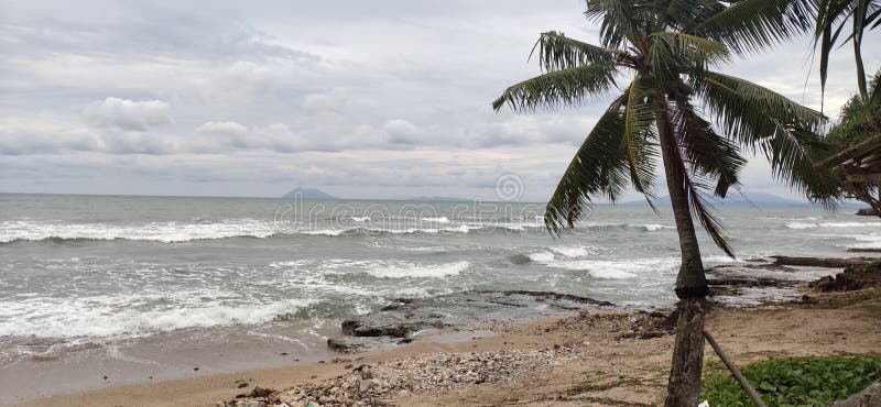 Once upon a Day in Anyer Beach with Thousands Feeling Stock Image ...