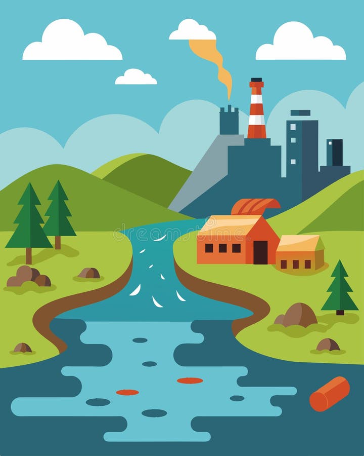 The Once Thriving Ecosystem of a River Deteriorating Due To the ...