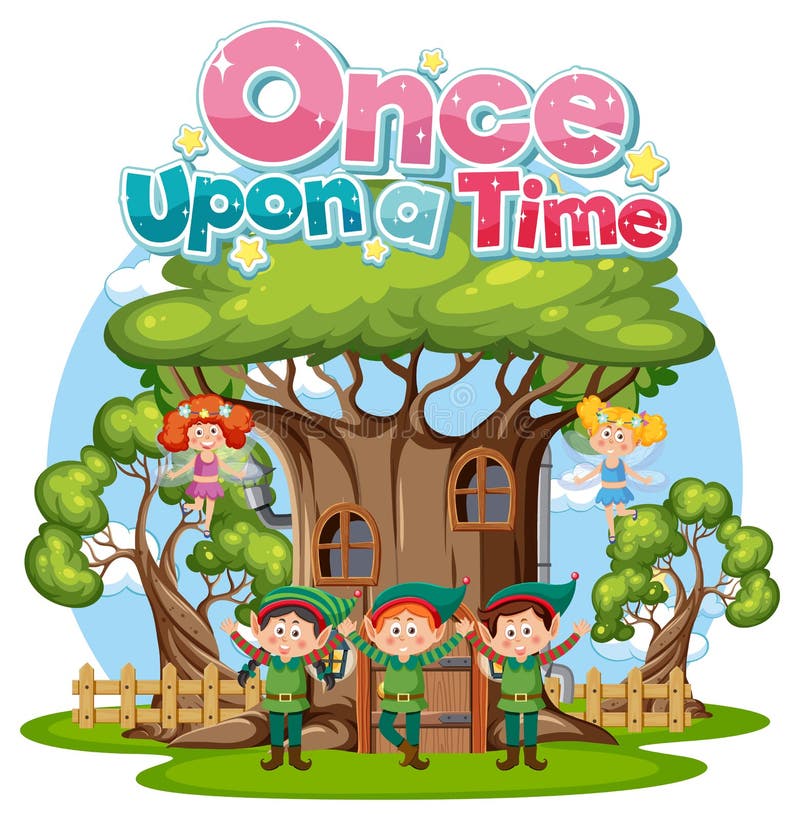 Once upon a Time Text Design Stock Vector - Illustration of fantasy ...