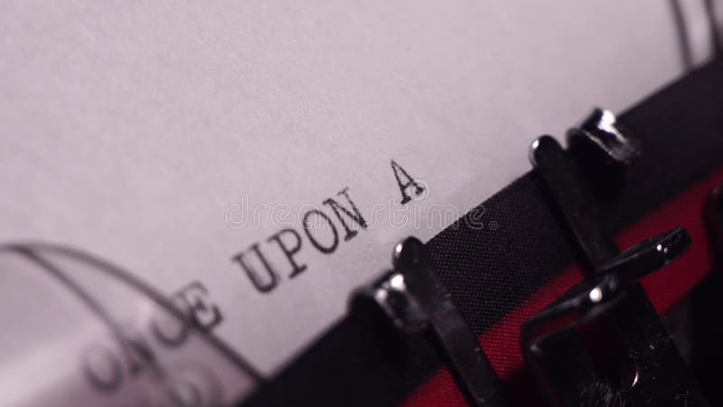 Once upon a Time, Typing Letters and Words on Typewriter, Macro Close ...