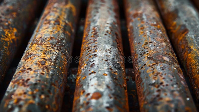 The Onceshiny Surface of these Steel Rods Has Been Transformed into a ...