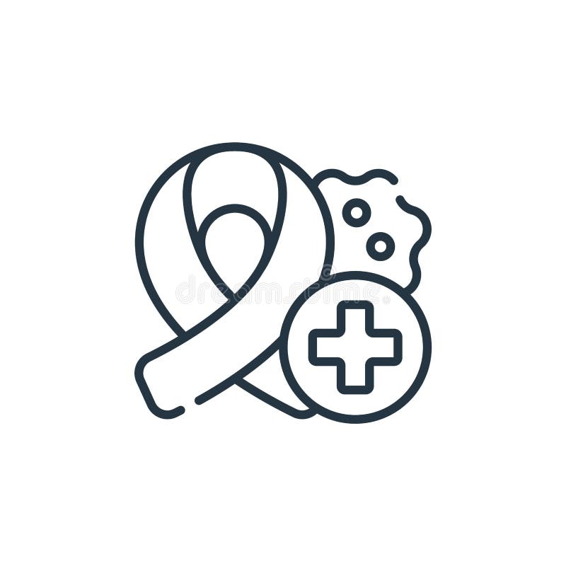 Oncology Vector Icon Isolated on White Background. Outline, Thin Line ... Oncology Vector Icon Isolated on White Background. Outline, Thin Line ...