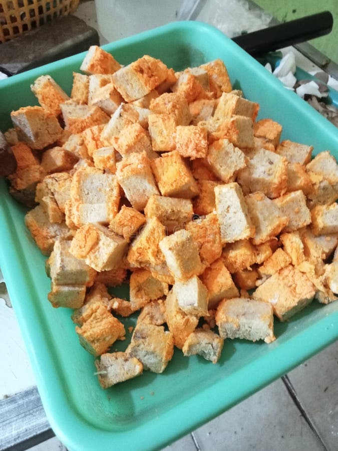 Oncom Tempeh Slices Ready for Vegetables. Stock Photo - Image of snack ...