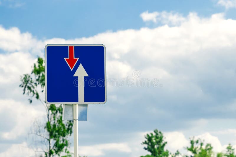 Oncoming Vehicles Have Priority Road Sign Stock Photo - Image of europe ...