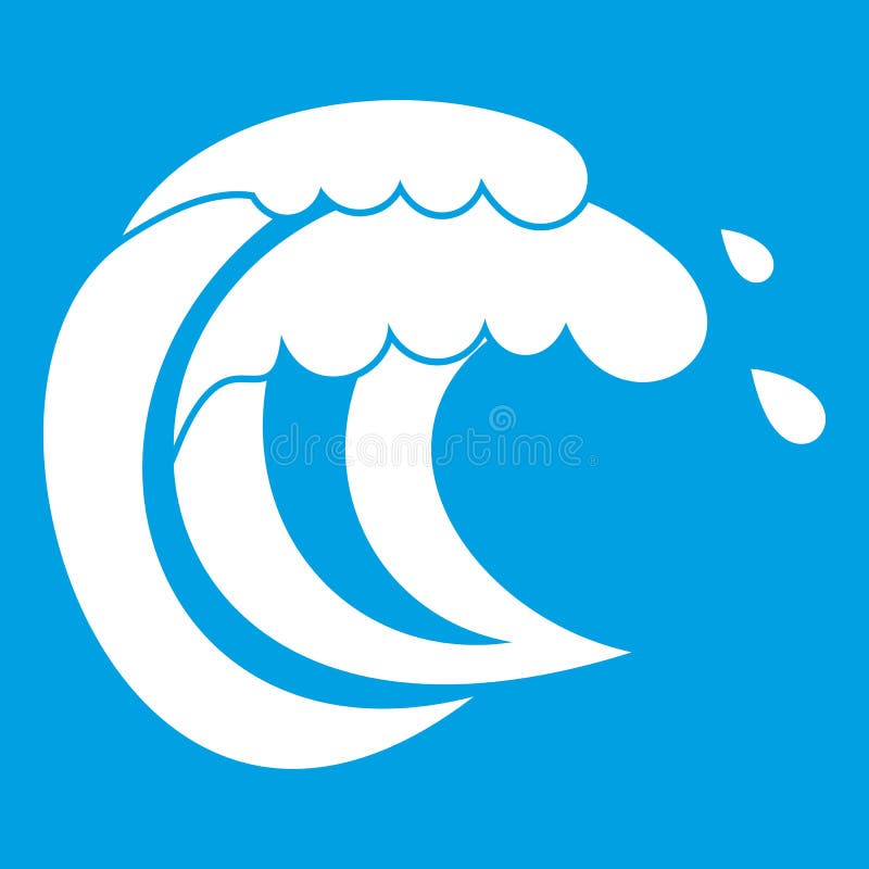Onda Del Icono De La Marea Del Mar, Estilo Simple Ilustración del ...
