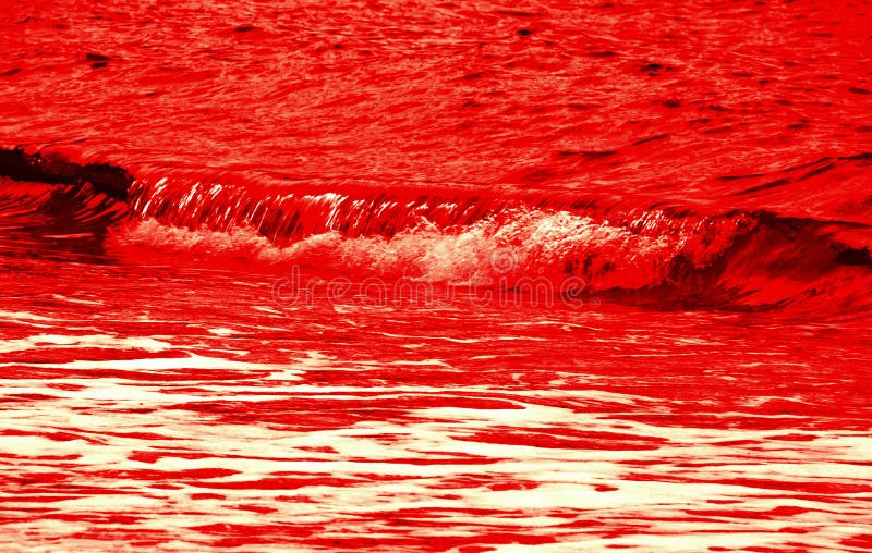 Onda rossa e sanguinolenta immagine stock. Immagine di rivestimento ...