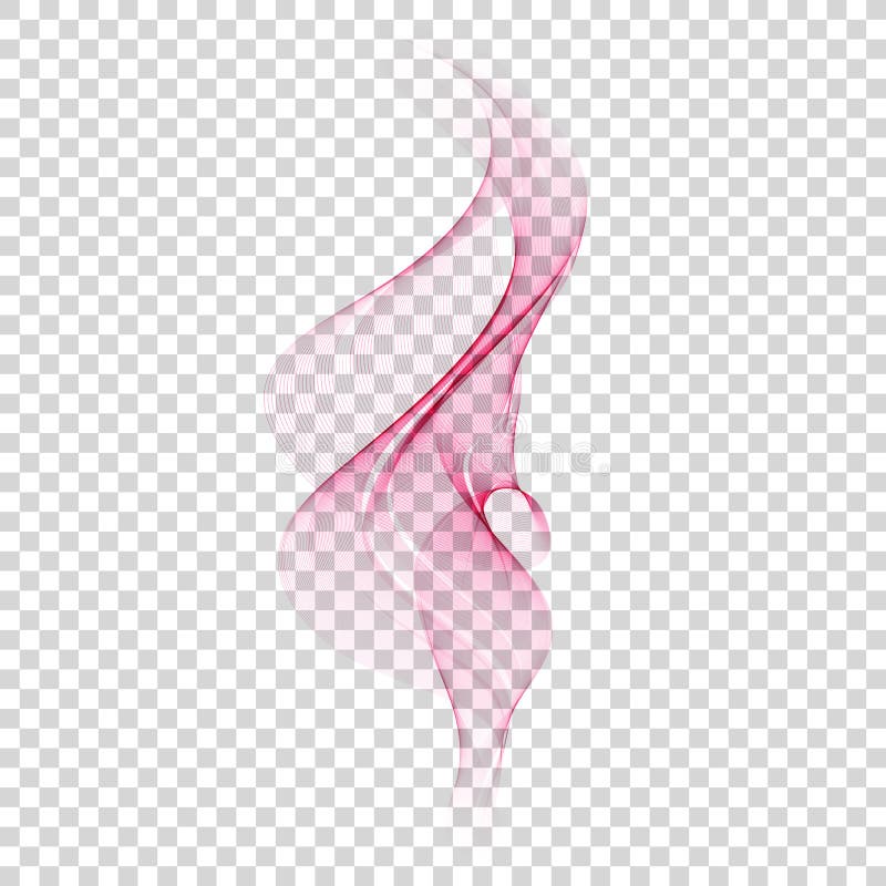 Onda Transparente Cor-de-rosa Do Vetor No Fundo Transparente Ilustração ...