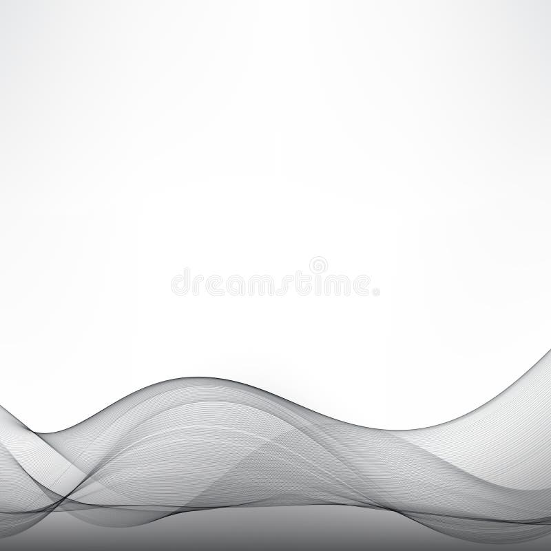 Ondas Y Líneas Abstractas Modelo Del Blanco Gris Ilustración del Vector ...