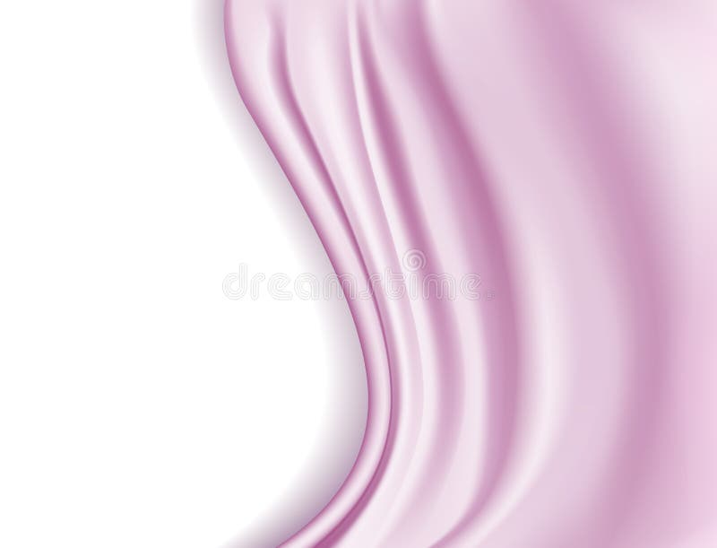 Onde Seriche Rosa Su Bianco Illustrazione Vettoriale - Illustrazione di ...