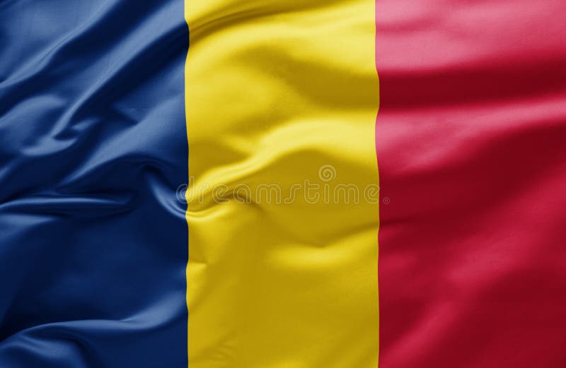 Ondeando La Bandera Nacional De Chad Foto de archivo - Imagen de ...