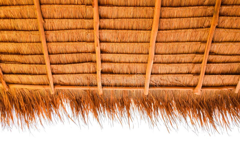 Hoogste Mening Van Met Stro Bedekt Dak, Dak Van Imperata-cylindrica ...