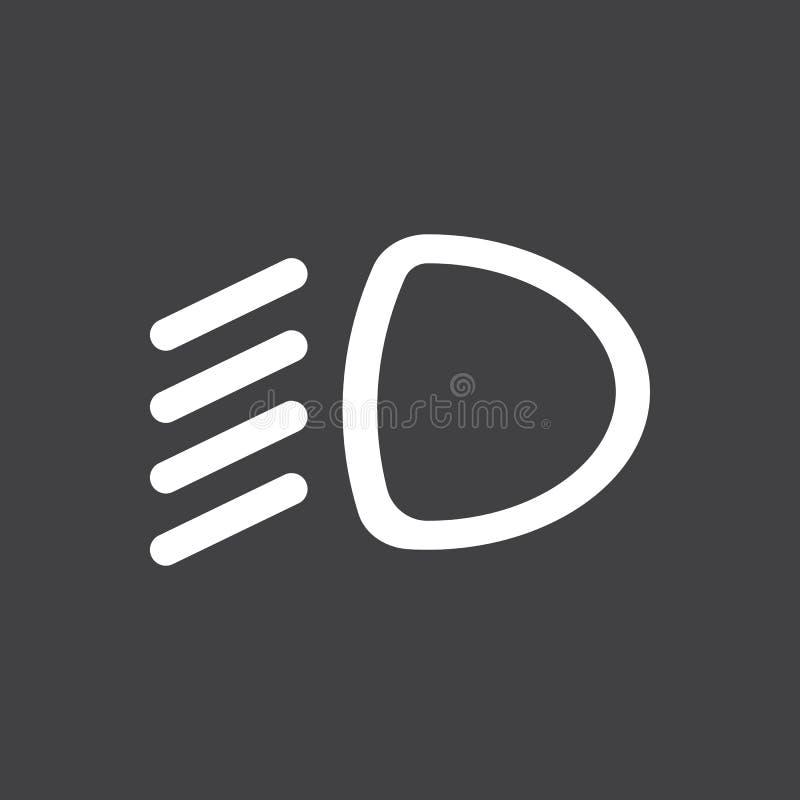 Ondergedompeld Dimlichtenpictogram Vector Illustratie - Illustration of ...