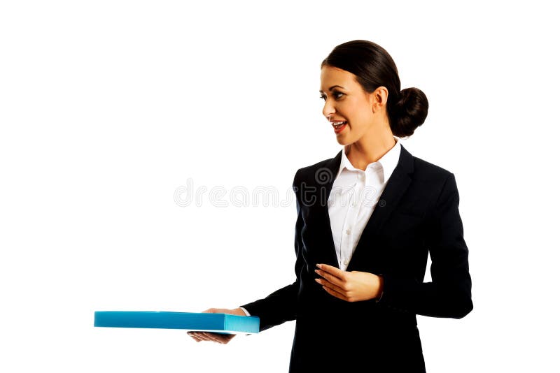 Onderneemster Die Berisping Geeft Aan Arbeider. Stock Afbeelding ...