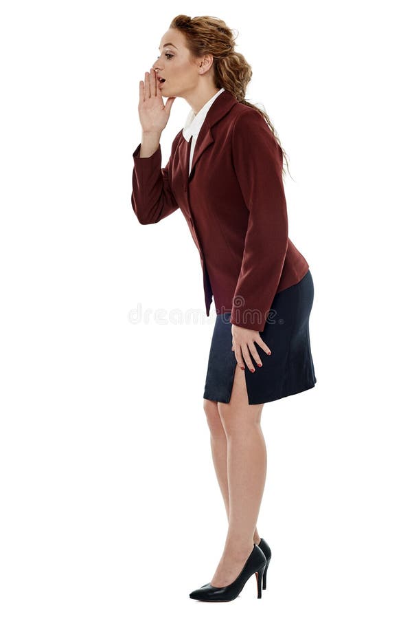 Onderneemster Uitspreidende Roddels Stock Foto - Image of mensen ...