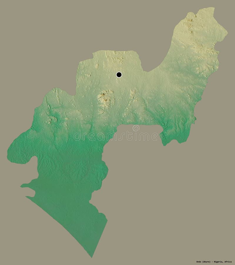 Ondo State map vector stock vector. Illustration of oblast - 137934368