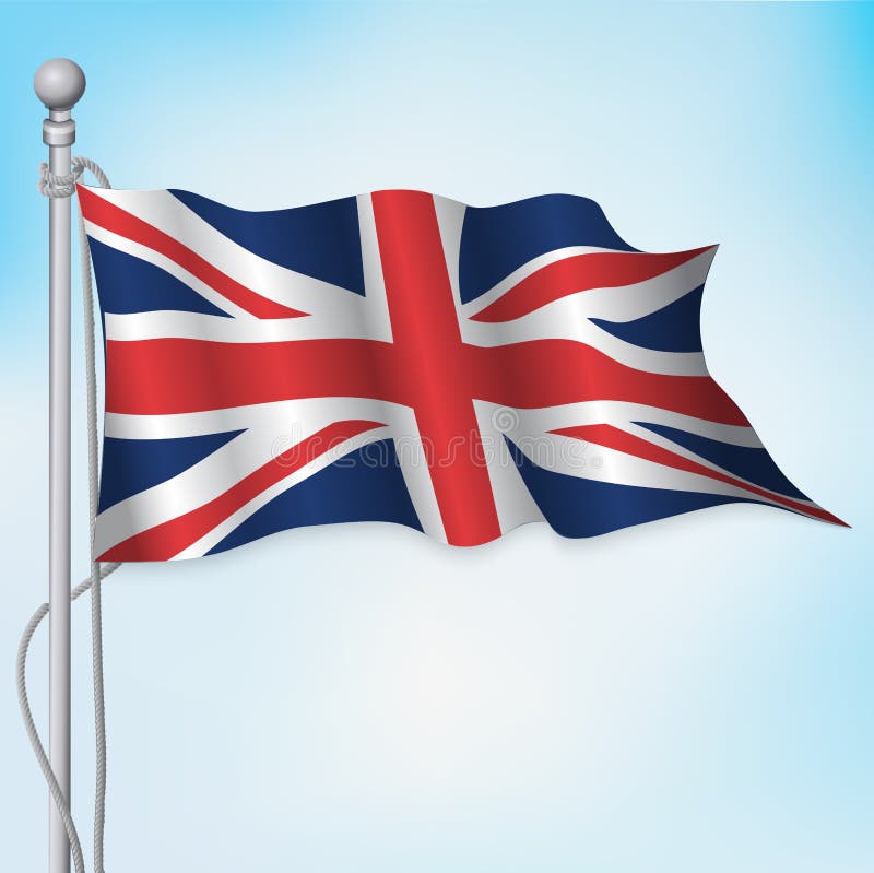 Ondulation Britannique Britannique De Drapeau Illustration de Vecteur ...