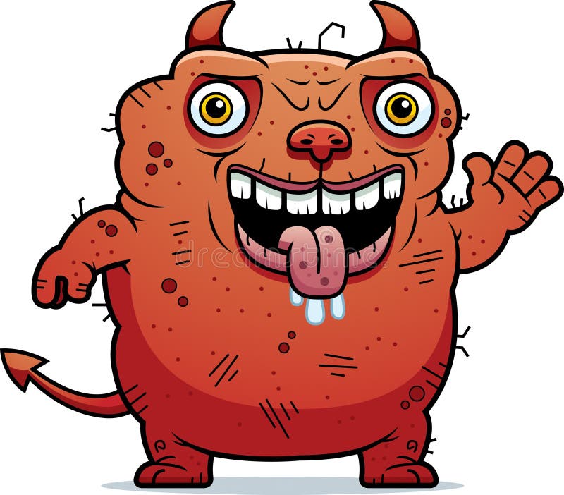 Diable laid d'enfer illustration stock. Illustration of créatures ...