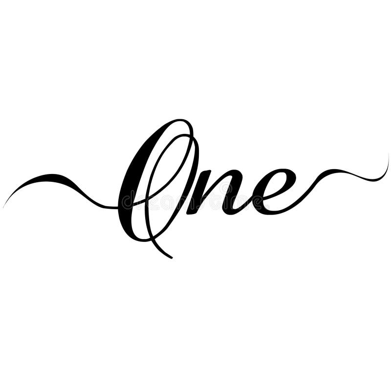 1 in Words stock illustration. Illustration of theme - 378480367