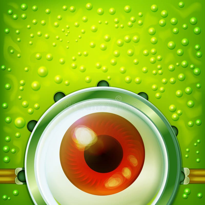 One Abstract Alien Eye with Glasses Stock Vector - Illustration of ...