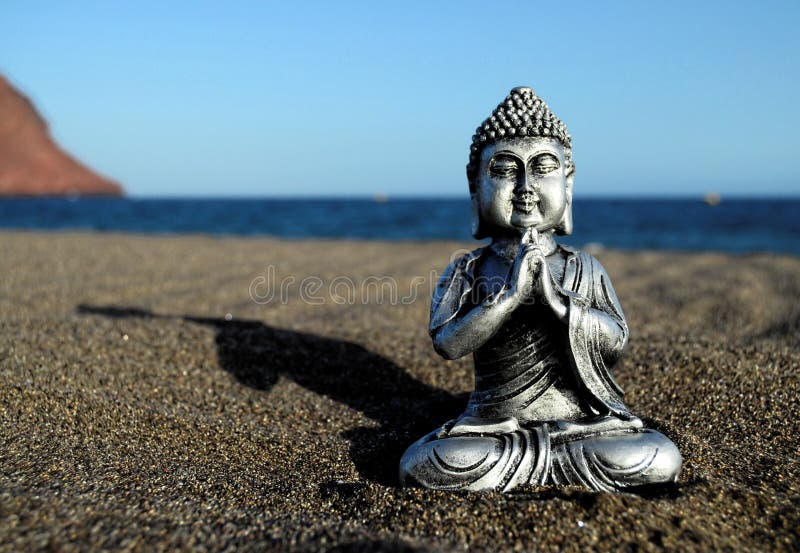 One Ancient Buddha Statue stock image. Image of face - 142292477